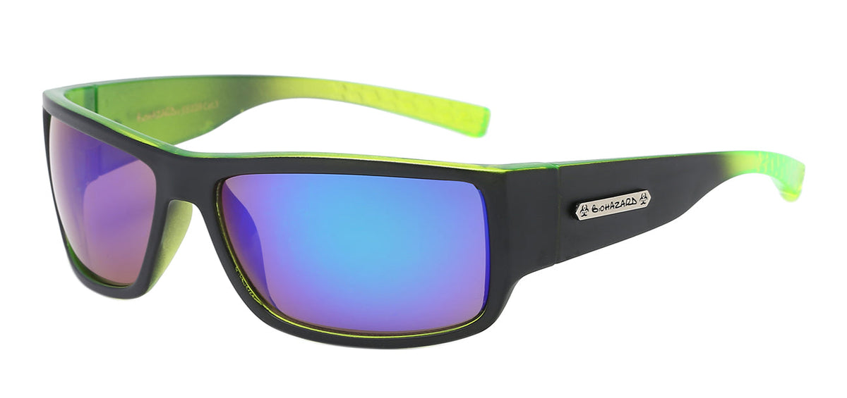 Biohazard 66239 Matte Green-Purple Mirror | Skater Surfer Punk ...