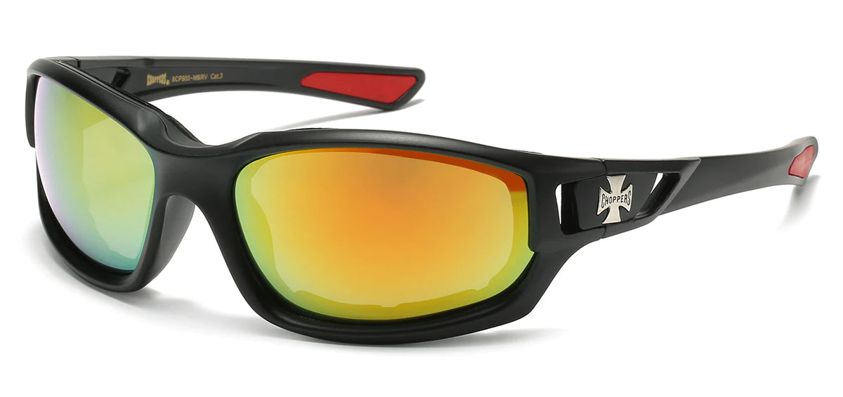 Choppers 935 Matte Red | Outlaw Biker Motorcycle Iron Cross Padded ...