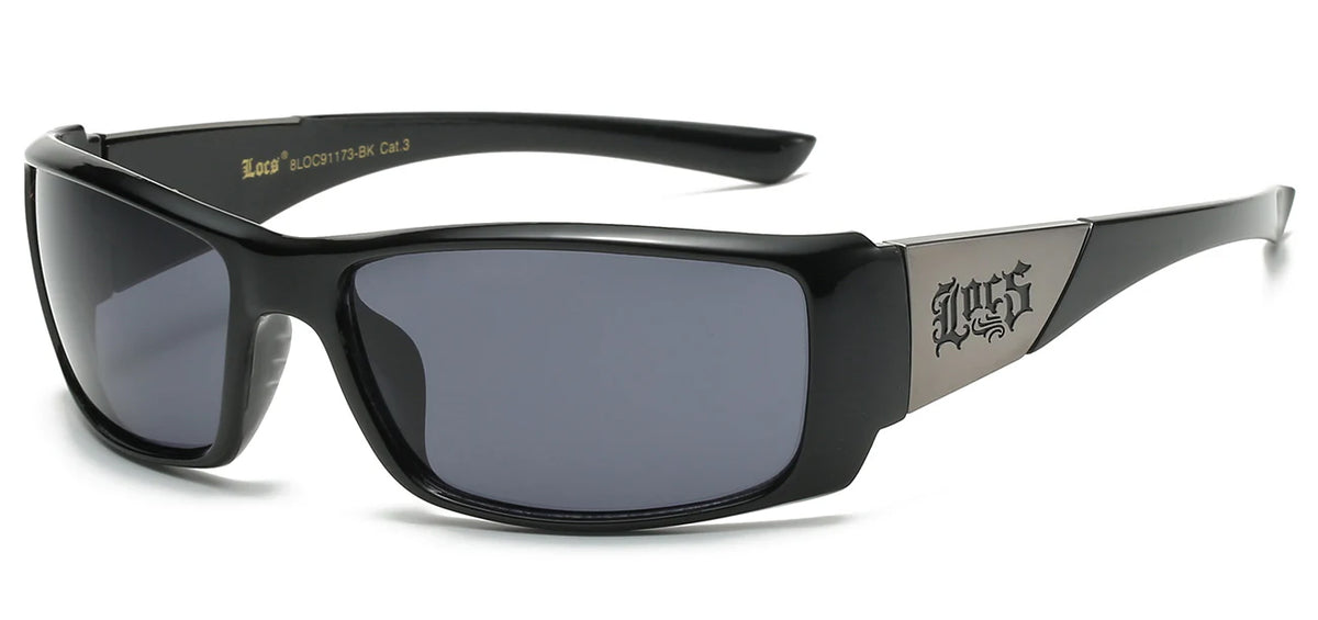 Locs 91173 Black Sunglasses | Authentic Gangster GunMetal Arms Eyewear ...