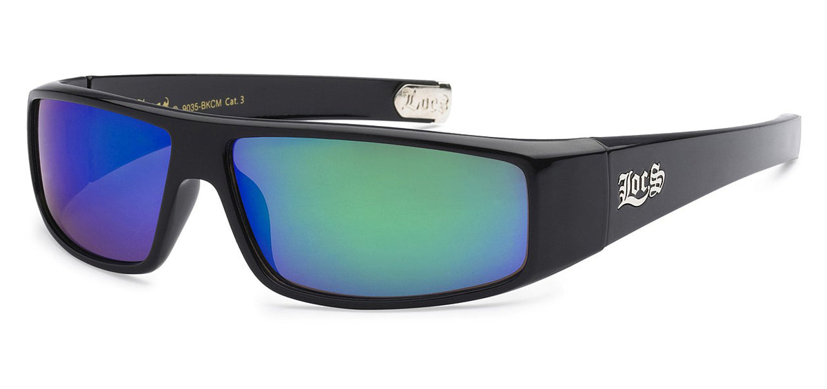 Locs 9035 Black Revo Mirror Sunglasses | Gangster Cholo Mirrored Shades ...
